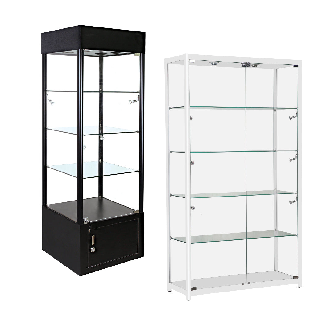 Led Lighted Display Case | Lighted Glass Display Case | Free-Standing ...