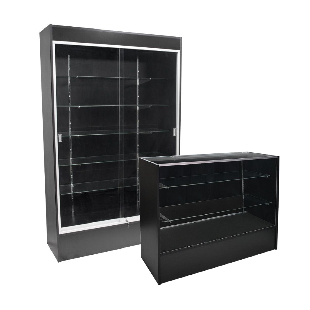 Black Display Cases | Black Wood Display Cabinet and Cash Registers ...