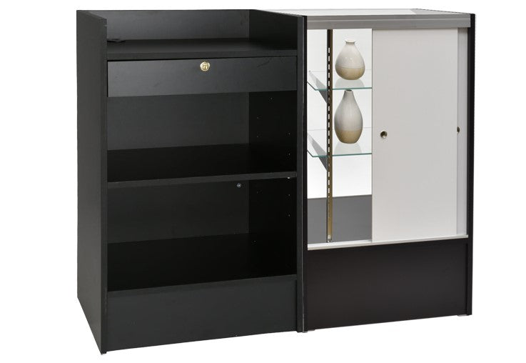 24"L Glass Display Case & 24"L POS Cash Register Counter | Now Displays