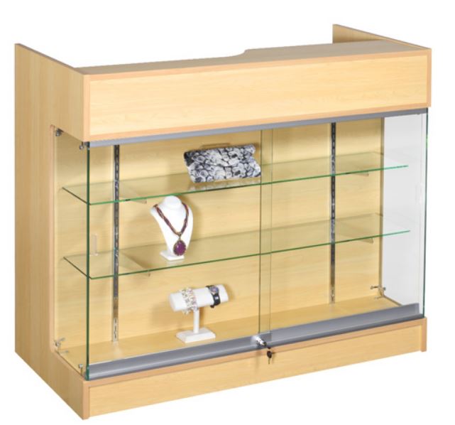 Shop Ledgetop Glass Front Register Counter | Now Displays
