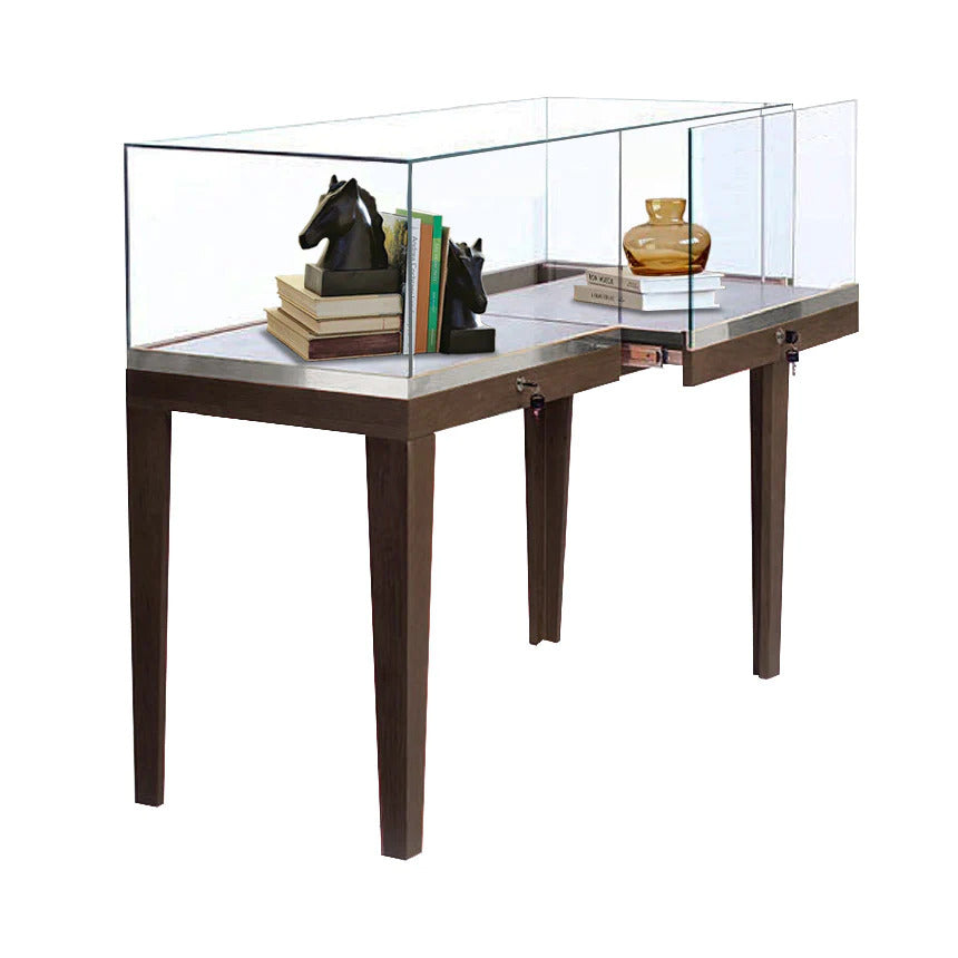 Tapered Leg Display Case - Pull Out Deck | Now Displays
