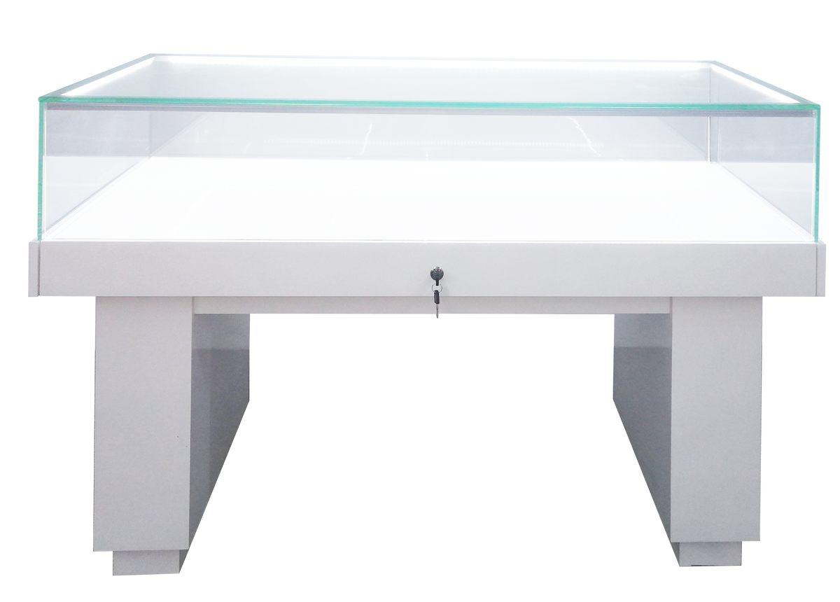 Jewelry Sit-down Frameless Glass Case | Now Displays