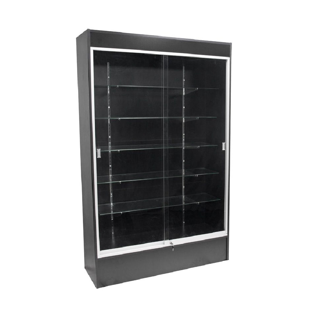 48"L Black Wall Display Cabinet | Now Displays