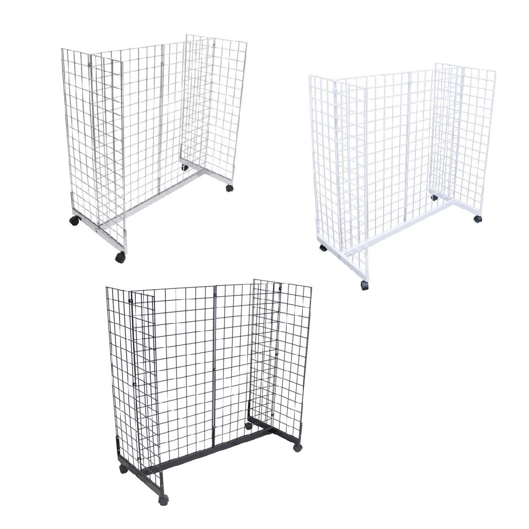 Free-Standing Grid Wall Tower With H-Base | Now Displays