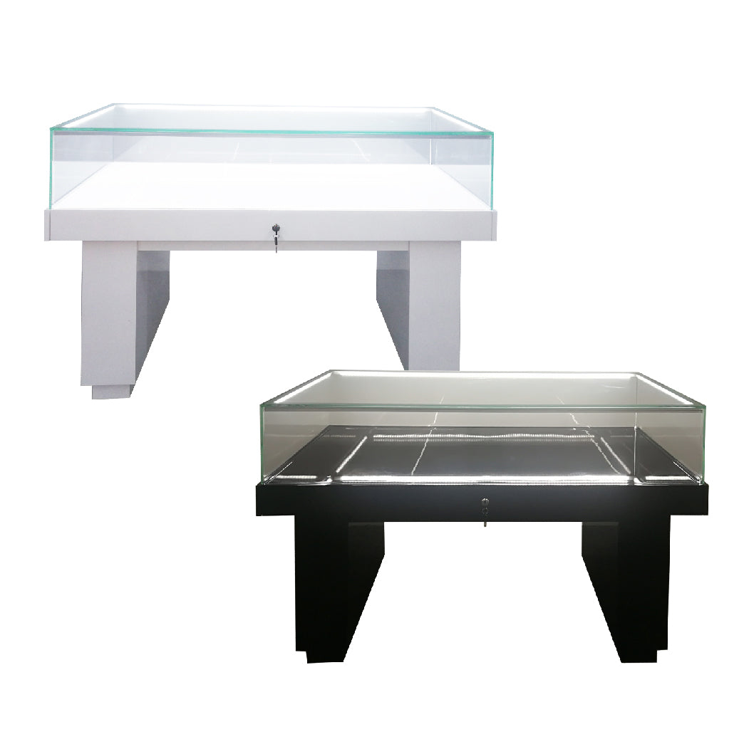 Shop Jewelry Sit-down Frameless Glass Case | Now Displays